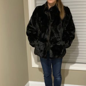 Central Park Zoo | Jackets & Coats | Vintage Faux Mink Fur Jacket By ...